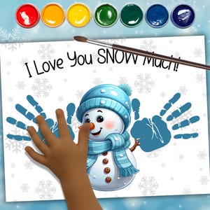 Winter Handprint Craft, Love You Snow Much, Handprint Art, Winter ...