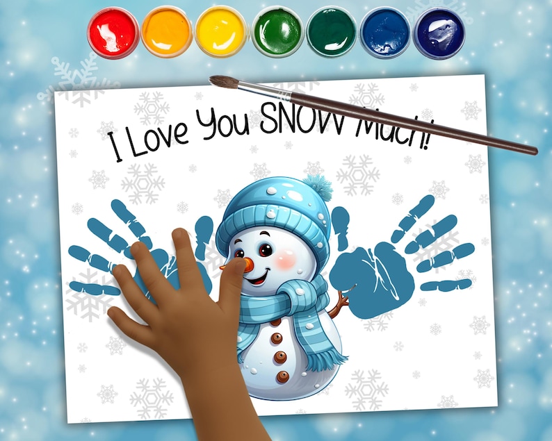 Winter Handprint Craft, Love You Snow Much, Handprint Art, Winter ...