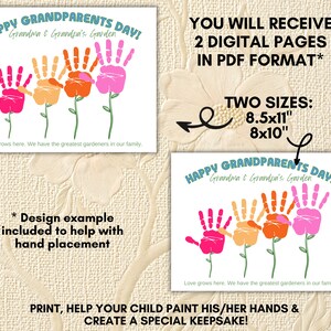 Grandparents Day Handprint Craft, Grandma Handprint Art, Grandpa ...