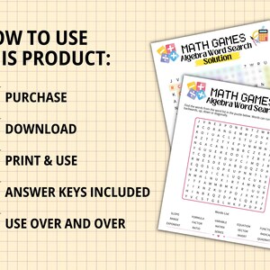 Math Word Search Games, Algebra Word Search, Geometry Word Search, Math ...