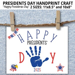 Presidents Day Handprint Craft, Happy Presidents Day, Patriotic ...