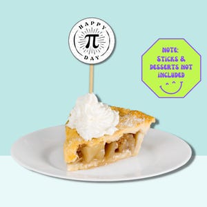Printable Pi Day Cupcake Toppers, Pi Day Dessert Toppers, Download ...
