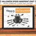 Halloween Handprint Craft, Spider Handprint, Fall Handprint Craft, Fall ...
