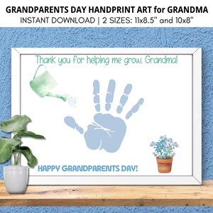 Grandparents Day Handprint Craft, Grandma Handprint Art, Grandpa ...