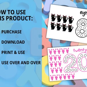 Do a Dot Numbers, Tracing Worksheets, Dot Marker, Counting Practice ...