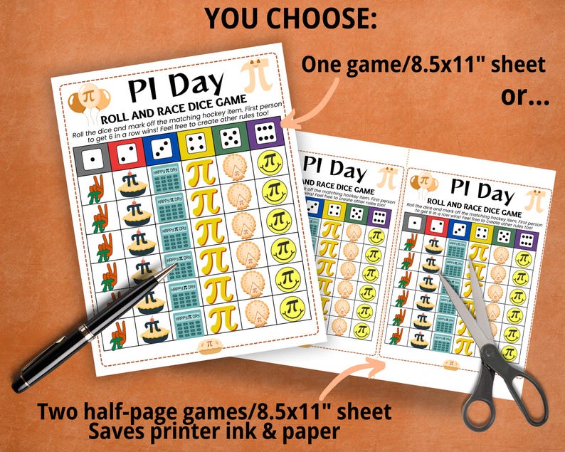 Pi Day Roll and Race Game, Math Pi Day, Math Questions, Pi Day Game ...
