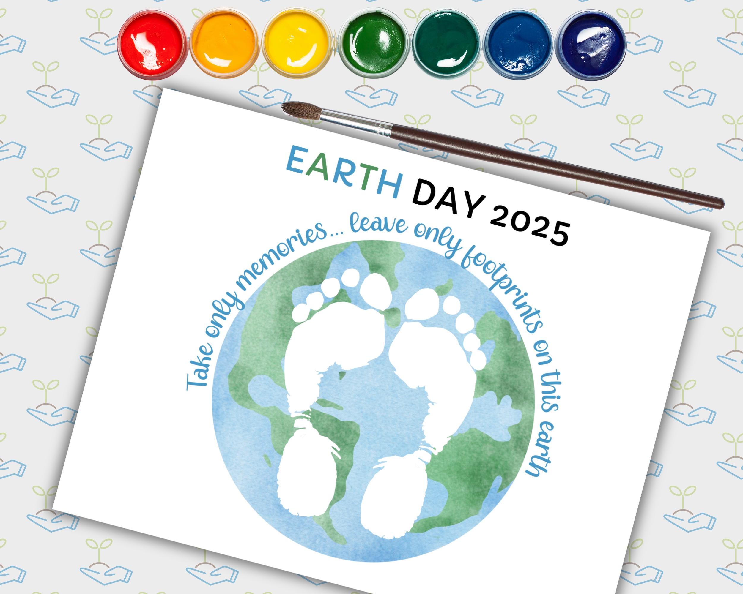 Earth Day Footprint Craft, Take Only Memories, Handprint Art, Handprint ...