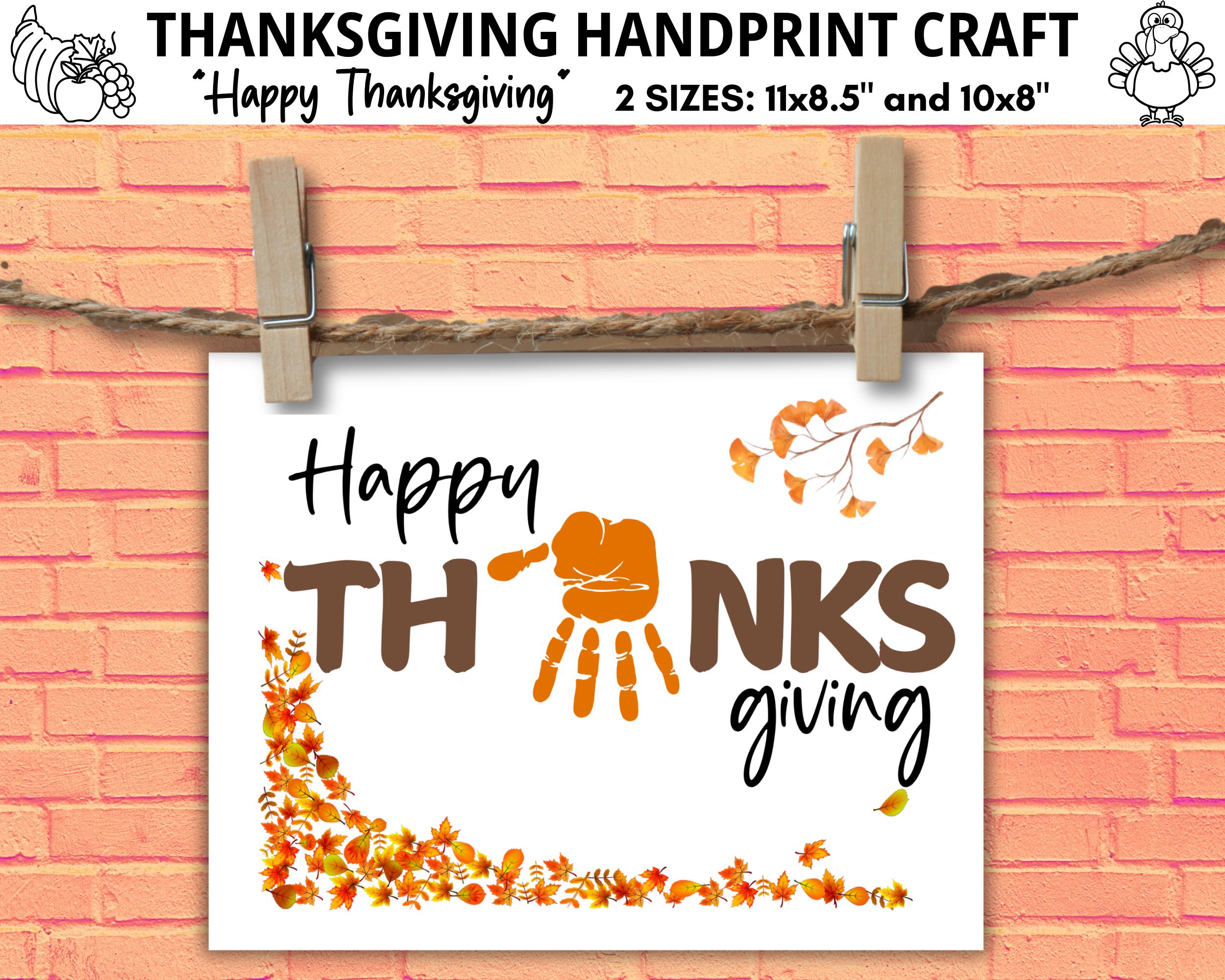 Happy Thanksgiving Handprint Craft, Thanksgiving Handprint, Fall ...