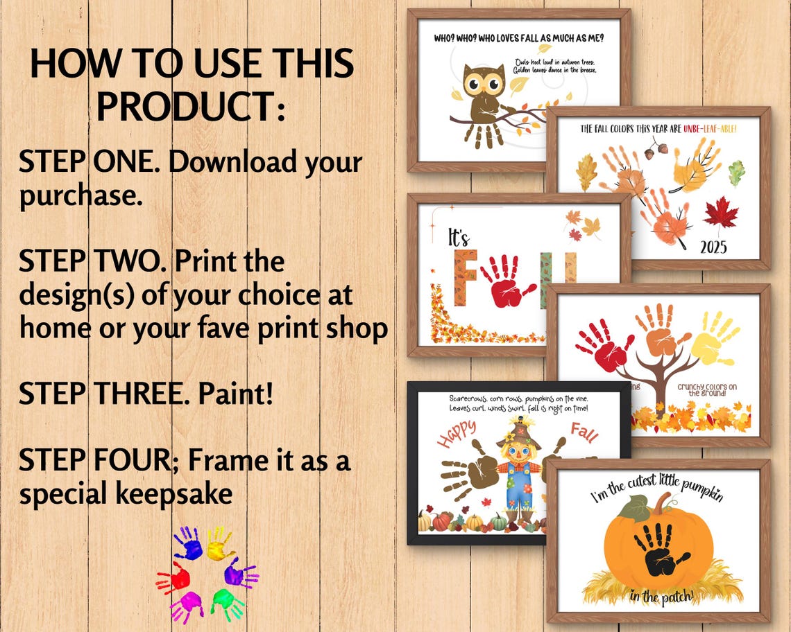 Fall Handprint Crafts, Bundle, Handprint Craft, Fall Handprint Art ...