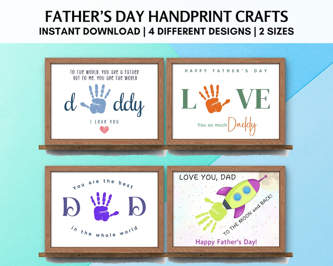 Father's Day Handprint Crafts, Fathers Day Handprint Art, Handprint ...