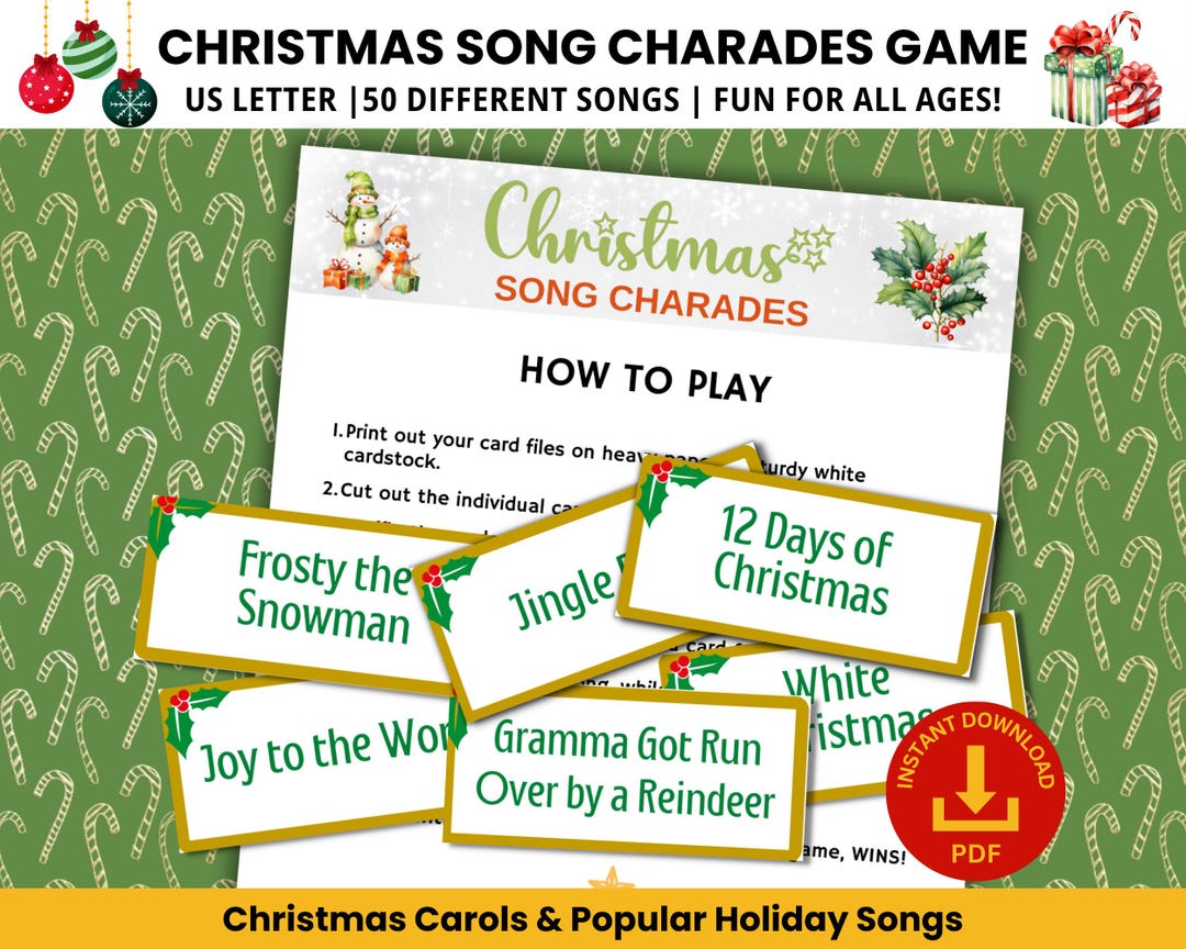 Christmas Charades, Christmas Songs, Christmas Games, Holiday Party ...
