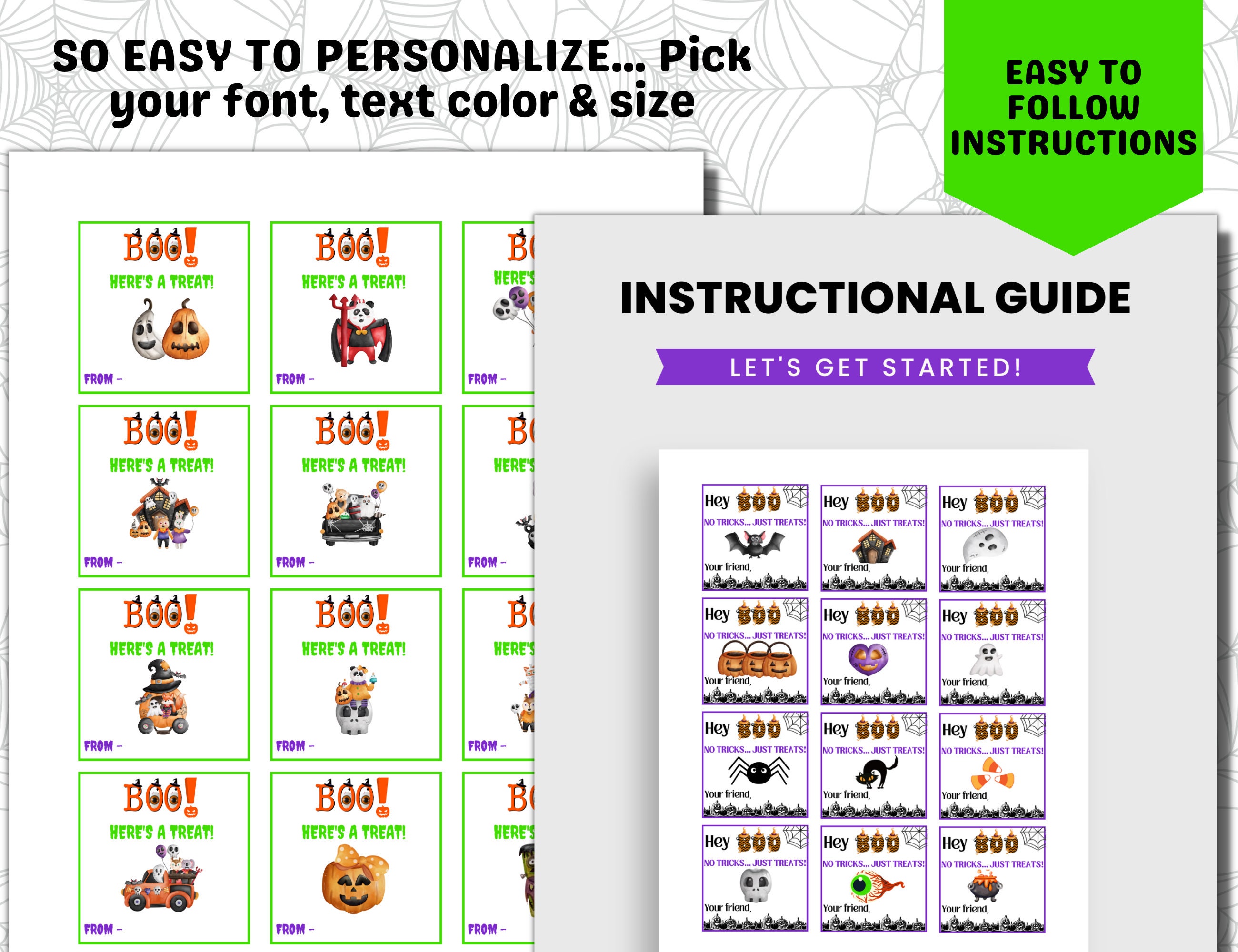 Editable & Printable HALLOWEEN Favor Bag Tags Halloween - Etsy
