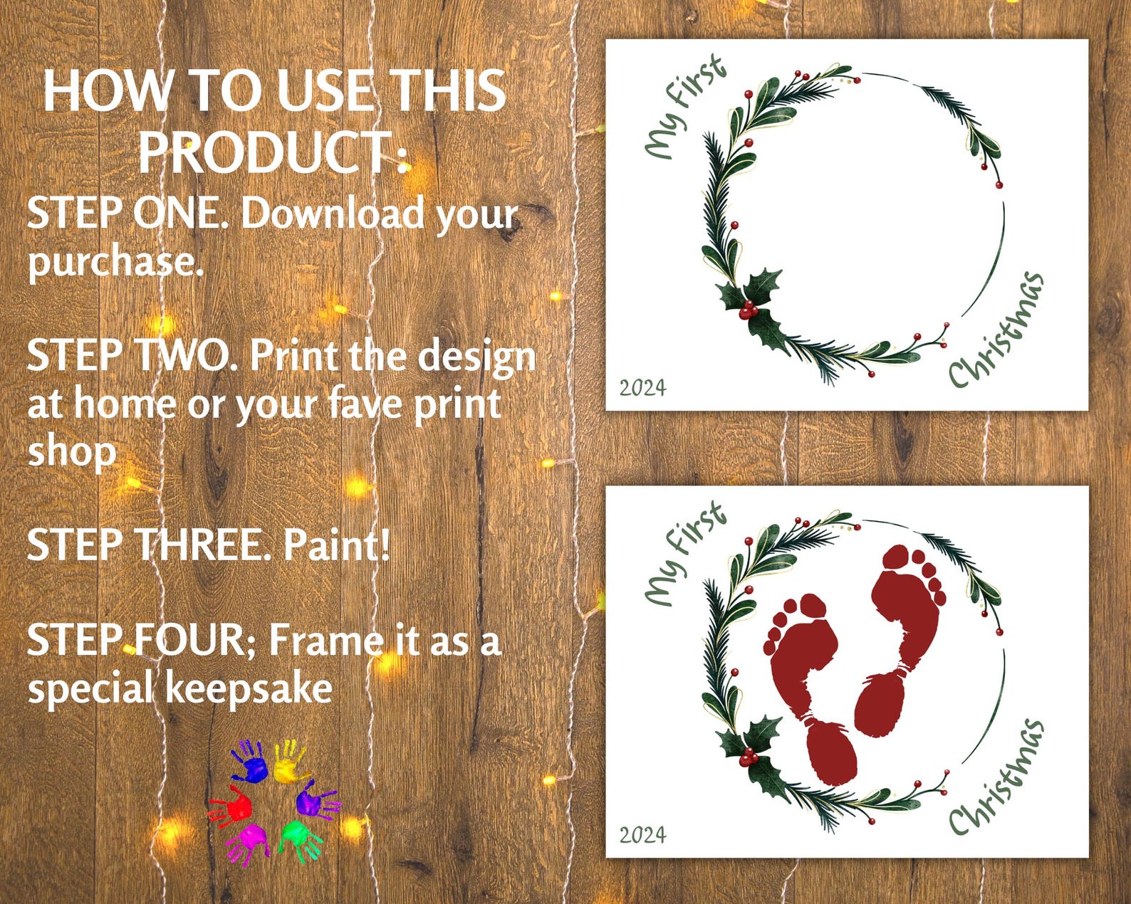 Christmas Handprint Craft, My First Christmas Footprint, Winter ...