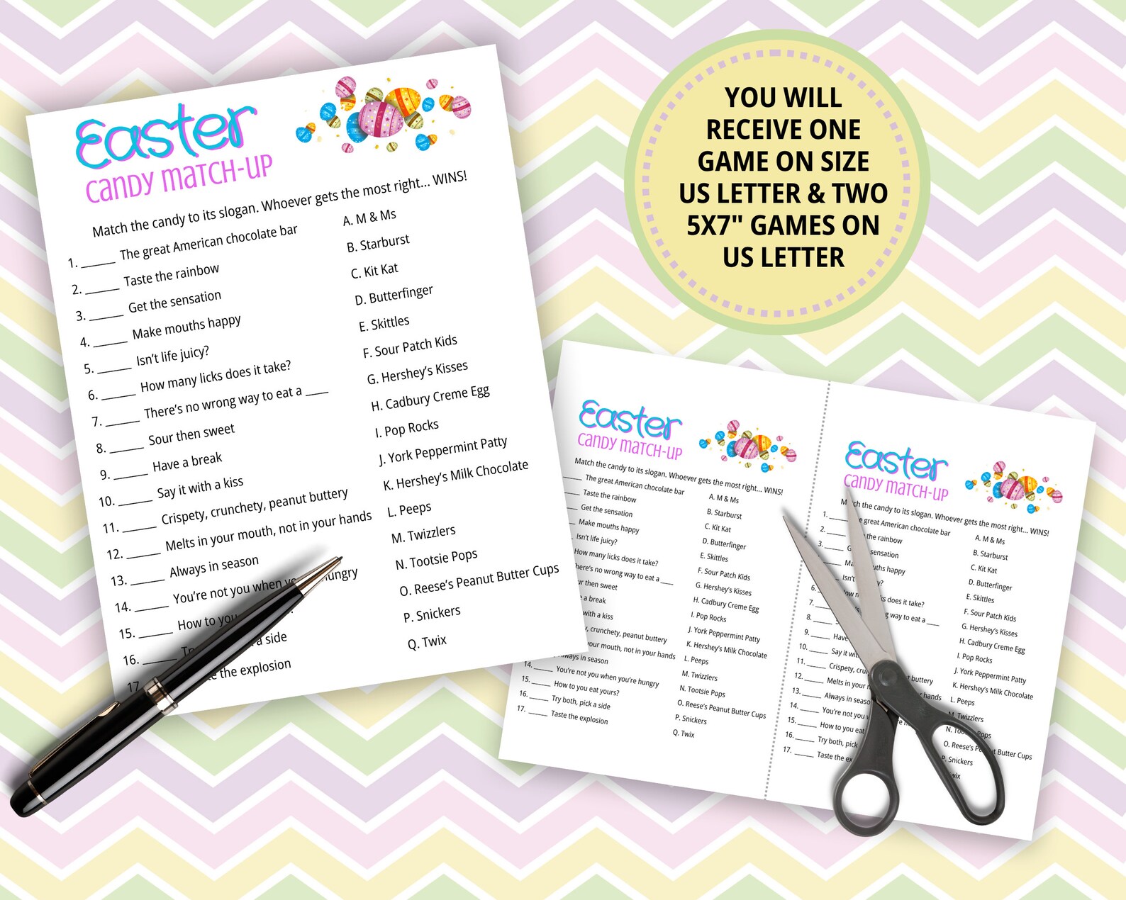 Easter Candy Matchup Game, Easter Games, Easter Riddles, Easter Trivia ...