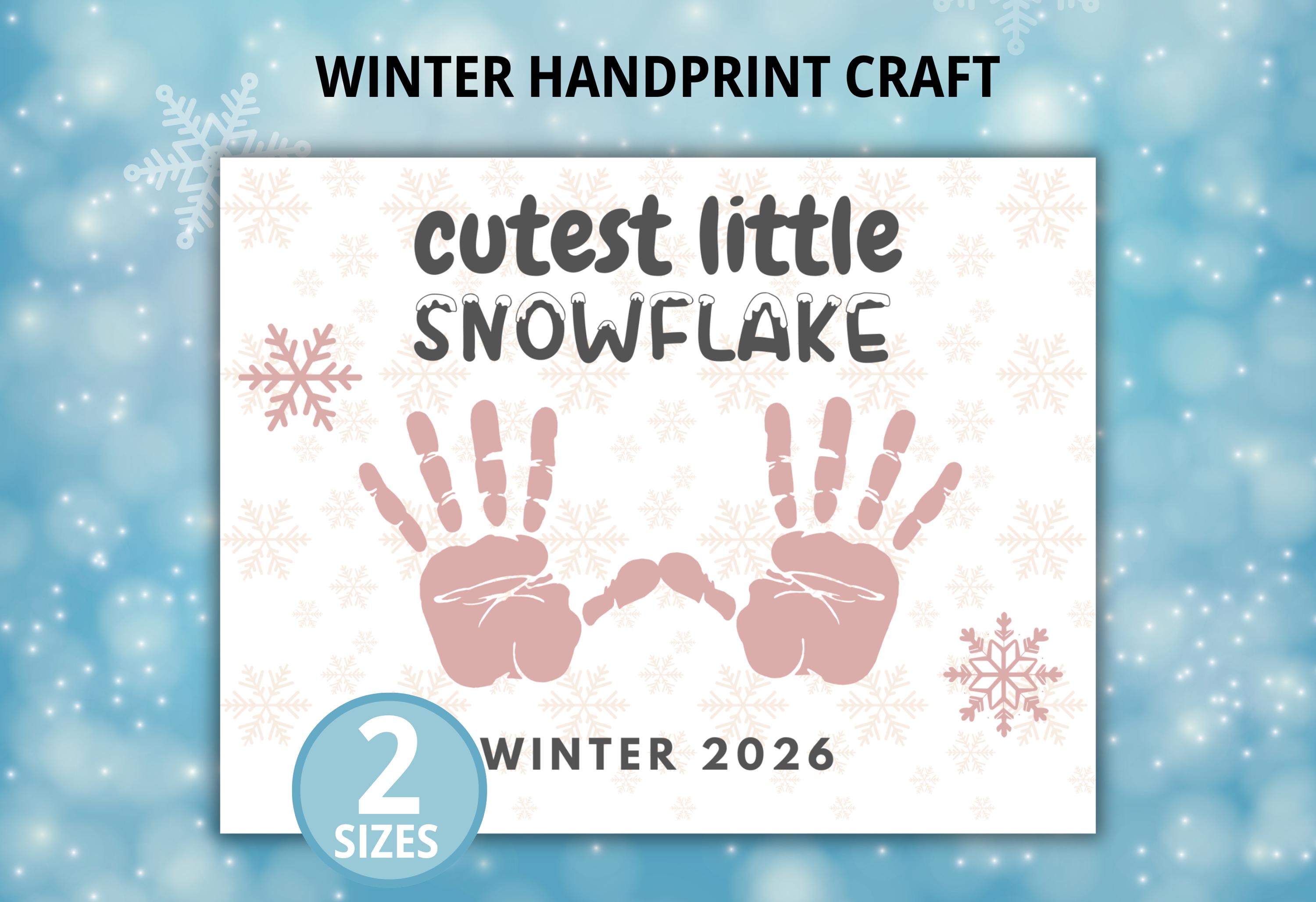 Winter Handprint Craft, Cutest Little Snowflake, Handprint Art, Winter ...