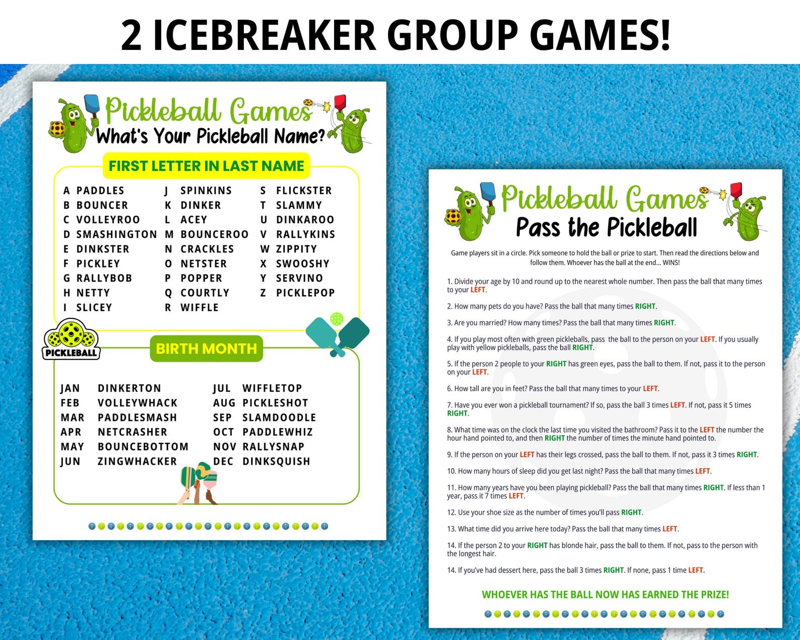 Pickleball Game Bundle, Pickleball Games, Pickleball Party, Pickleball ...