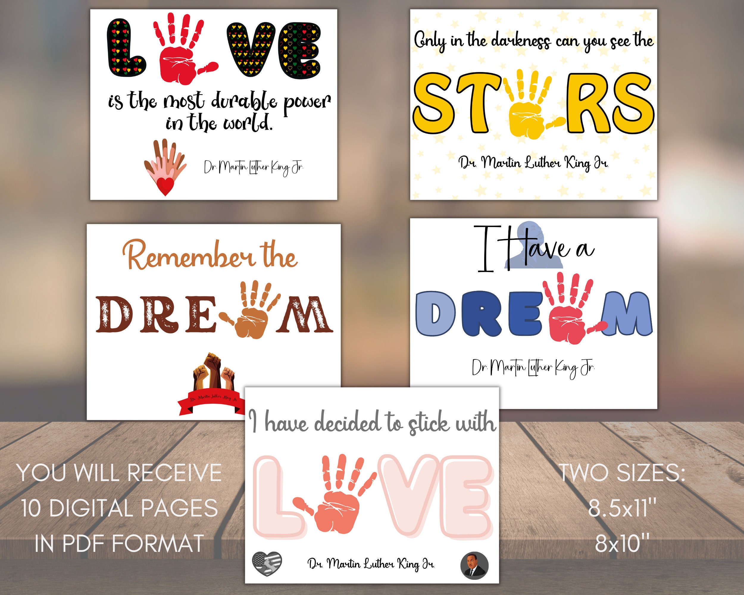 Martin Luther King Day Handprint Craft, MLK Day Handprint Art ...