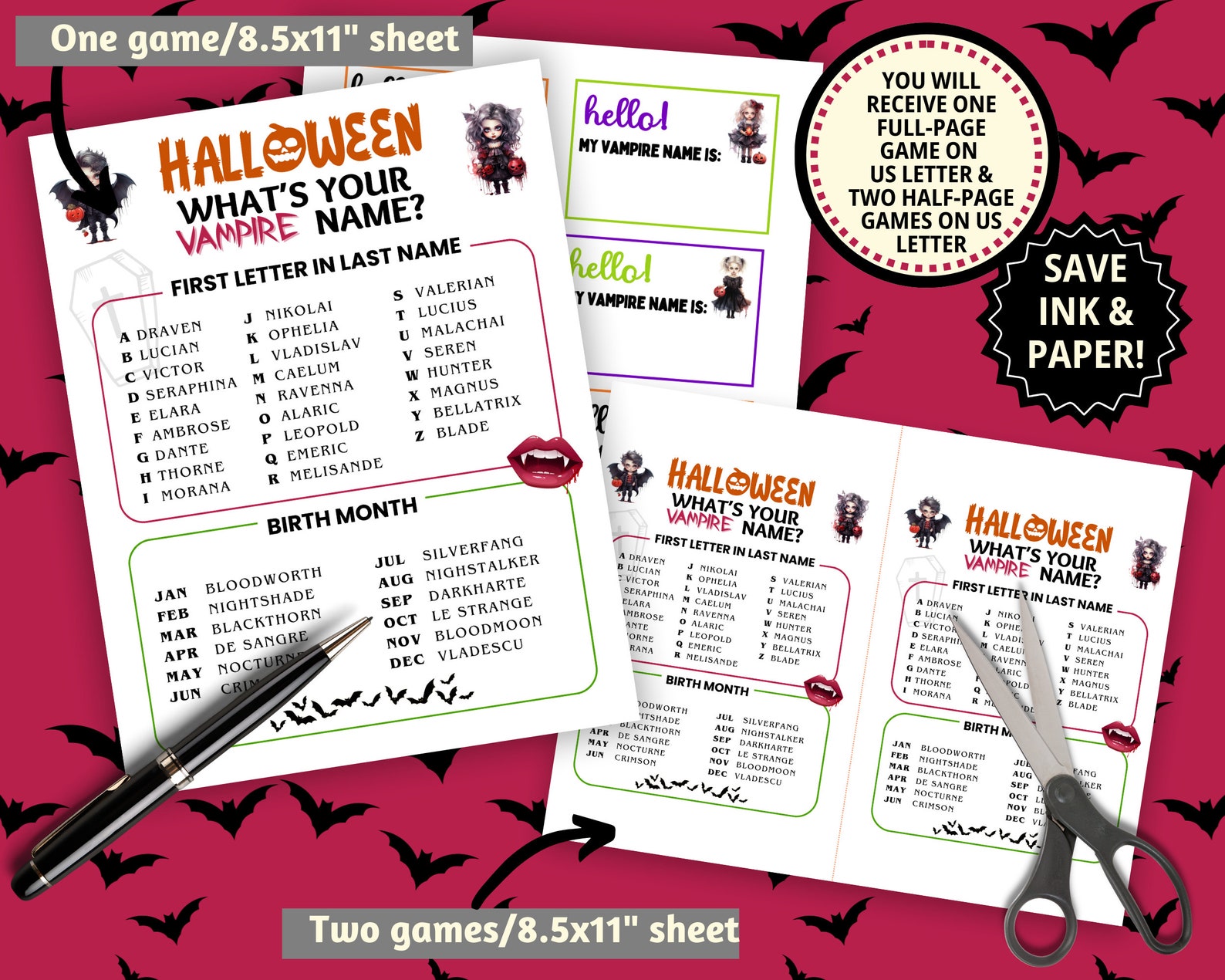 What's Your Vampire Name, Halloween Name Game, Whats Your Name ...