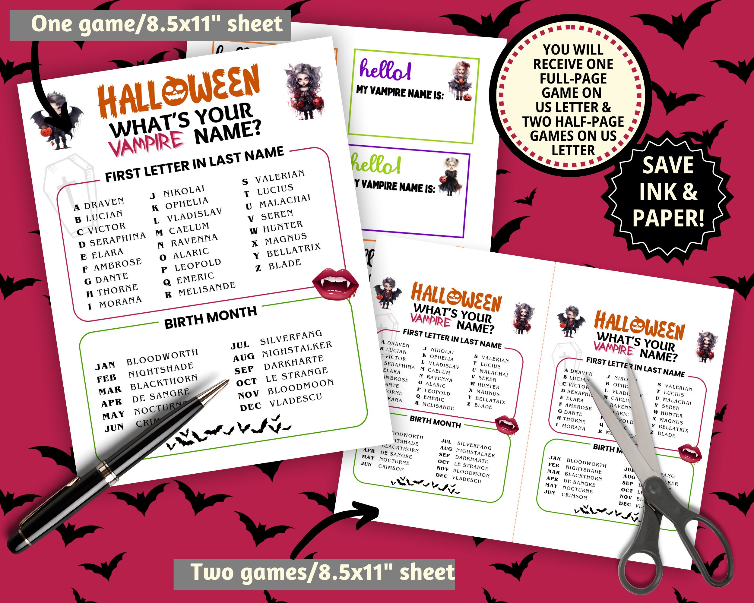 What's Your Vampire Name, Halloween Name Game, Whats Your Name ...