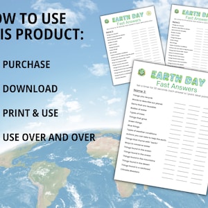 Earth Day Fast Answers Game, Earth Day Game, Earth Day Word Game, Earth ...