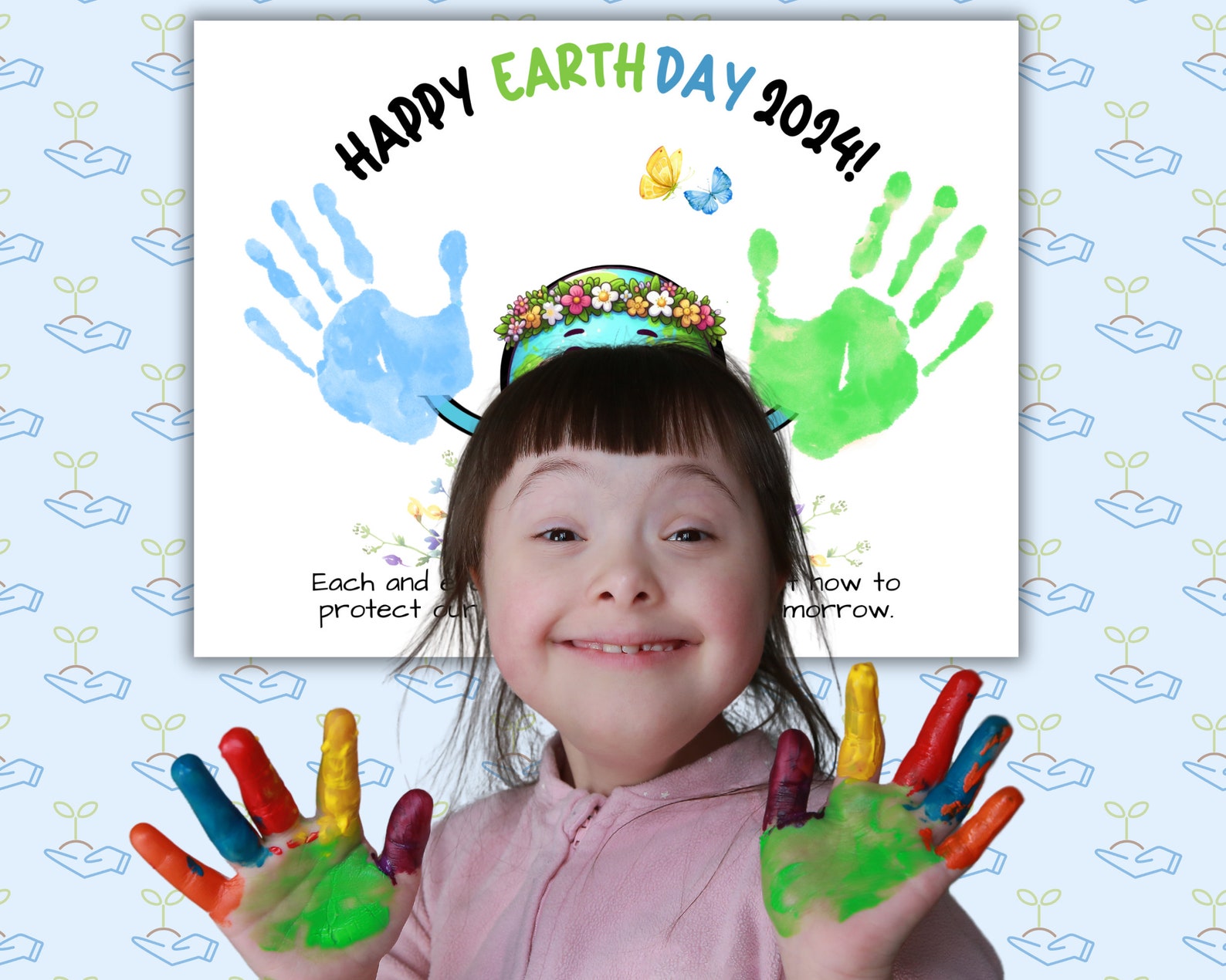 Earth Day Handprint Craft Bundle, Earth Day Handprint Art, Handprint ...