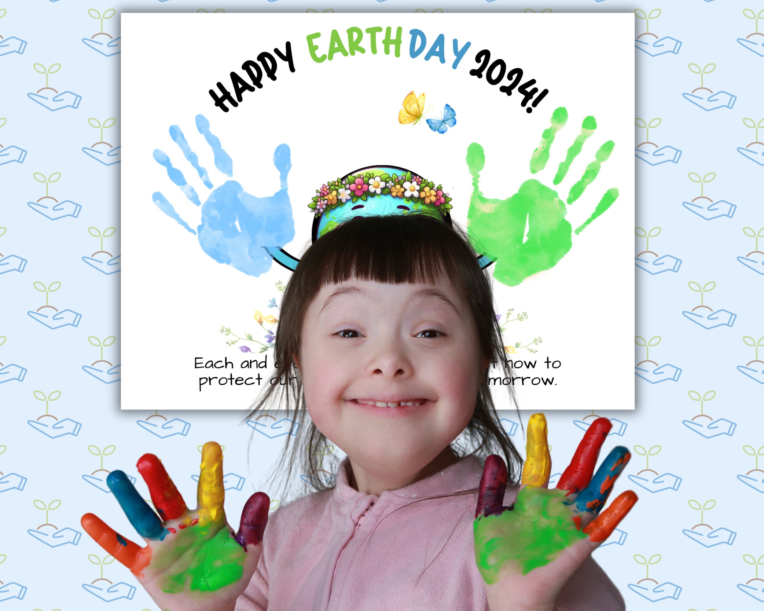 Earth Day Handprint Craft Bundle, Earth Day Handprint Art, Handprint ...