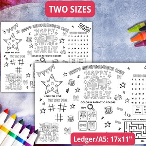 Independence Day Activity Sheet, 2 Sizes, 4th of July Game, Activity ...