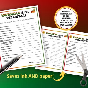 Kwanzaa Fast Answers Game, Kwanzaa Game, Holiday Party Games, Kwanzaa ...