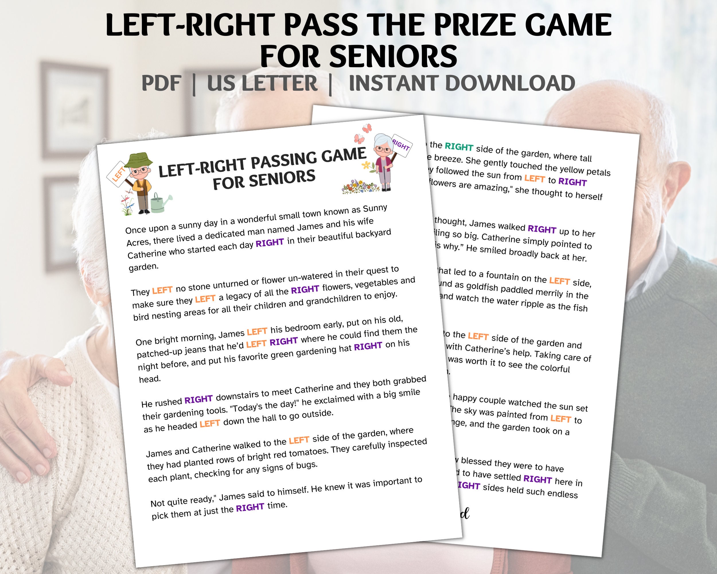 Left Right Game, Pass the Prize, Ice Breaker Game, Senior Citizens ...