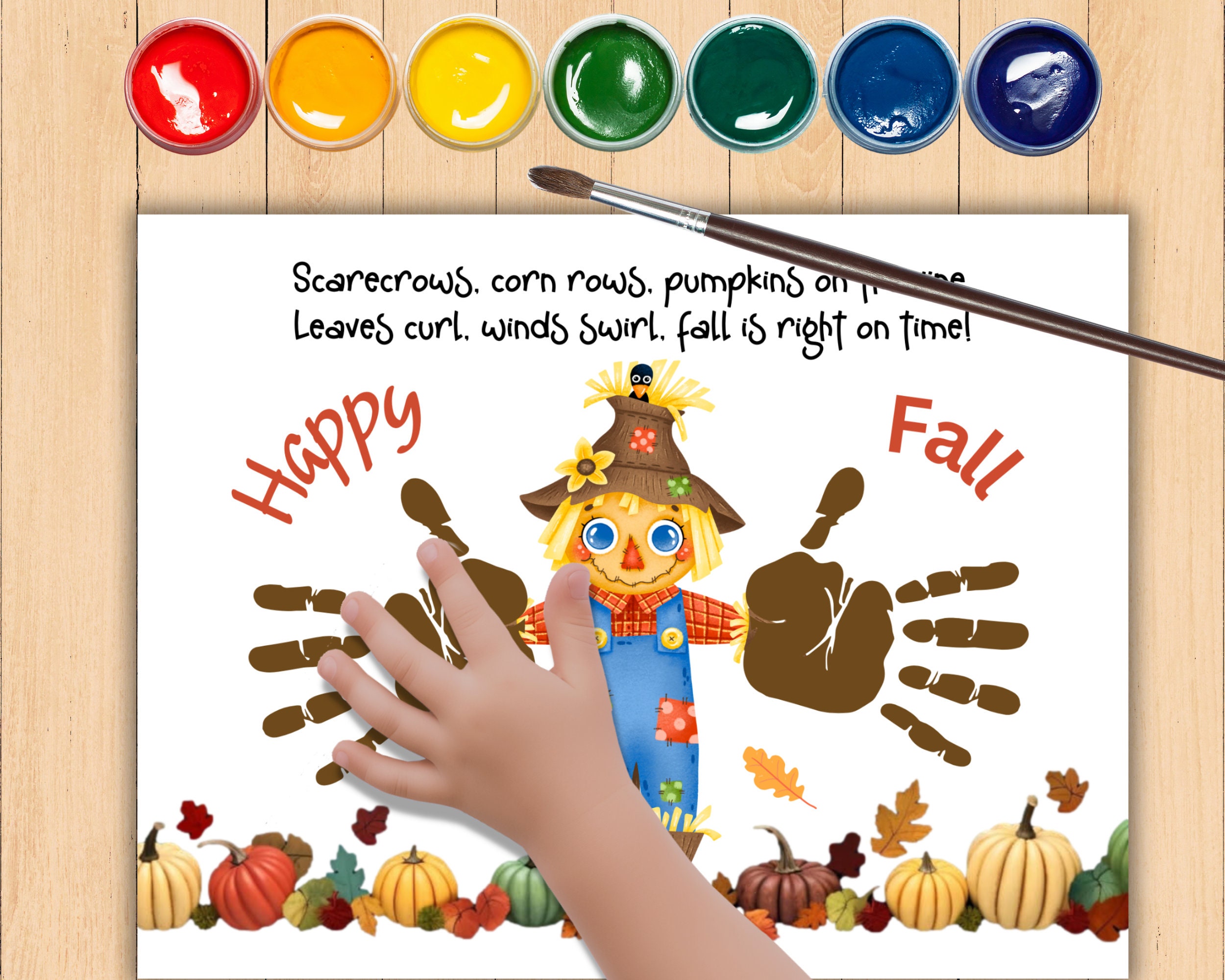 Fall Handprint Crafts, Bundle, Handprint Craft, Fall Handprint Art, Handprint Sign, DIY ...