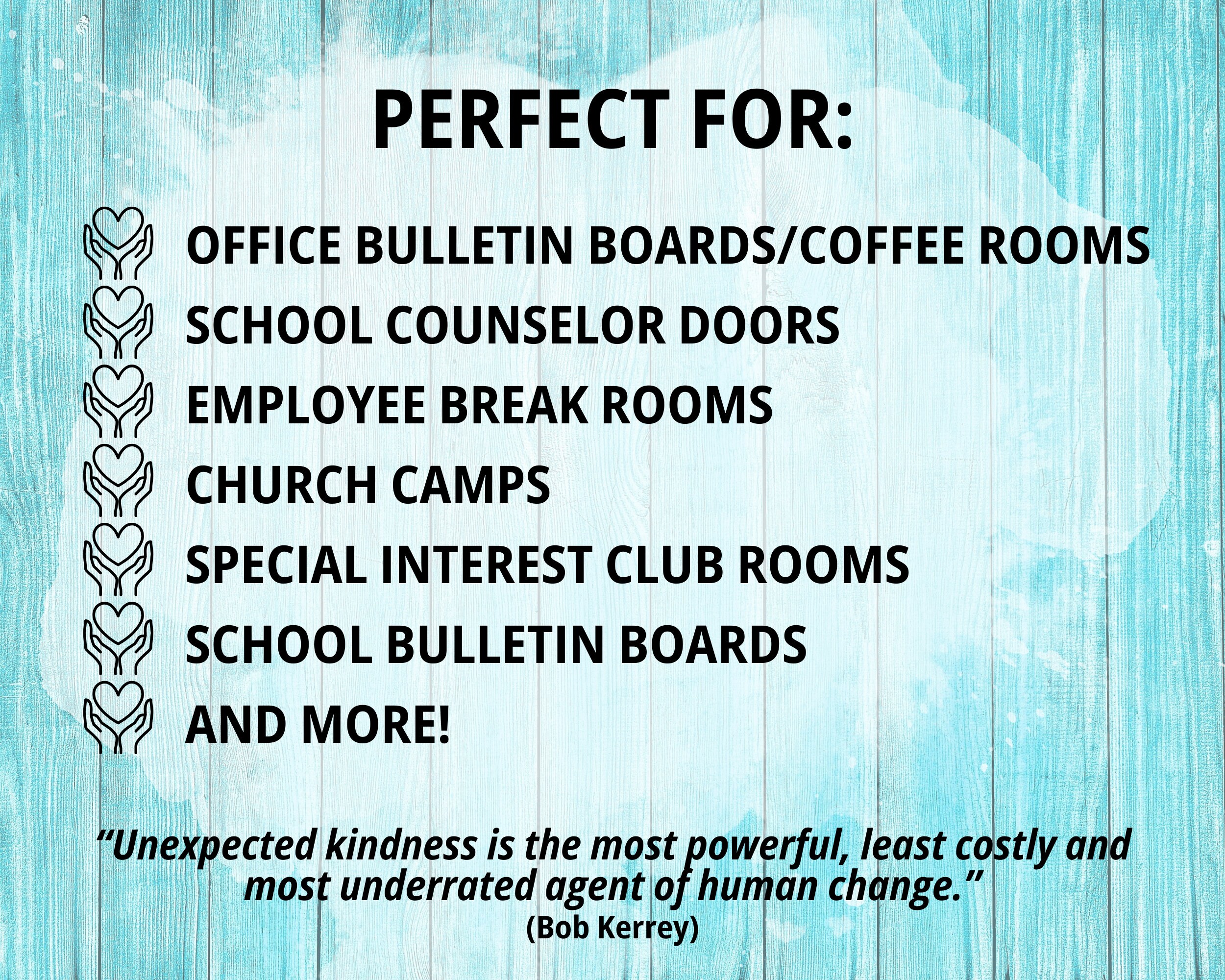 Random Acts of Kindness, Tear off Flyer, Spread Kindness, Positive ...