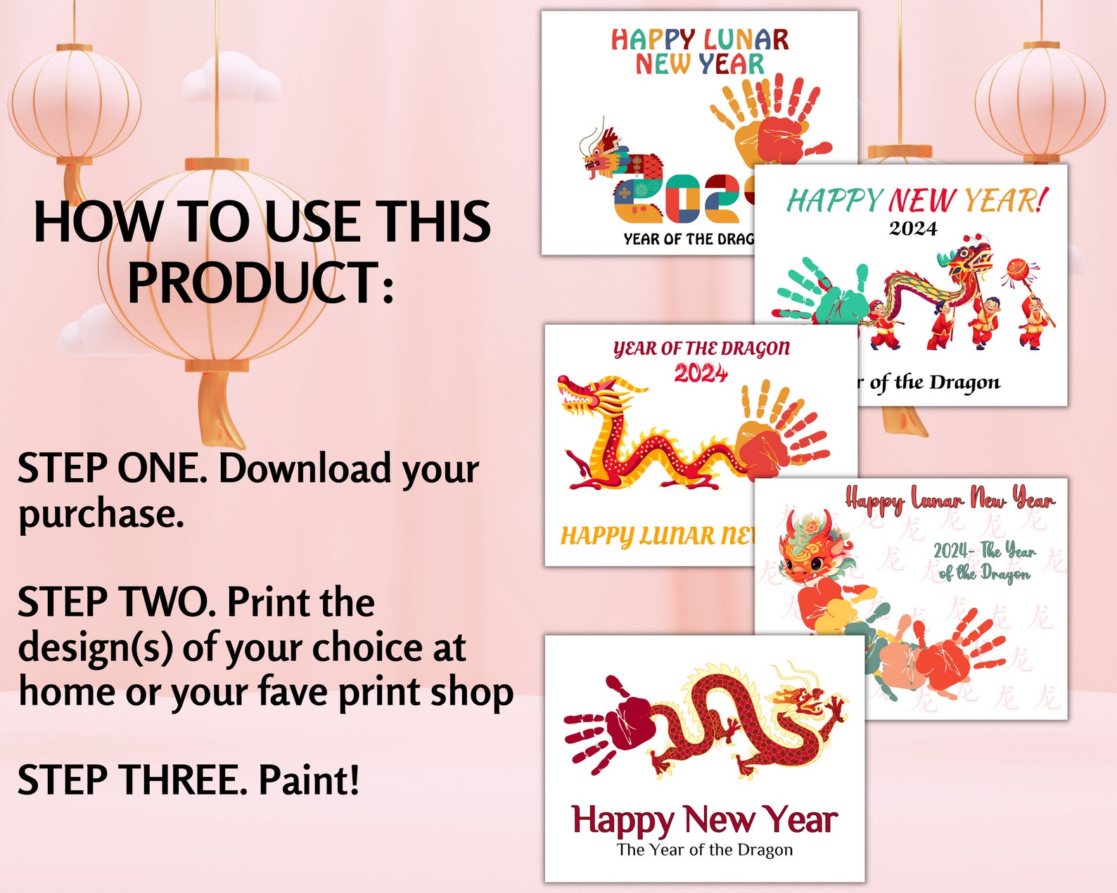 Lunar New Years Handprint Craft, Chinese New Year Handprint Art ...