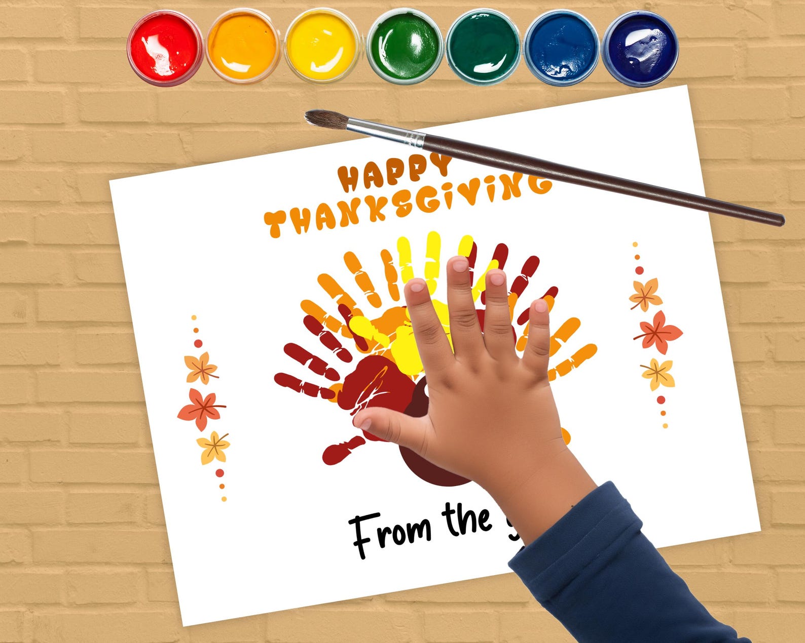 Thanksgiving Handprint Craft, From the Gang Handprint, Fall Handprint ...