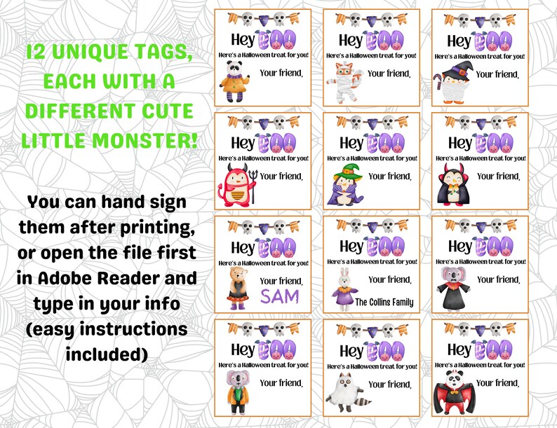 Editable & Printable HALLOWEEN Favor Bag Tags | Halloween Trick or ...