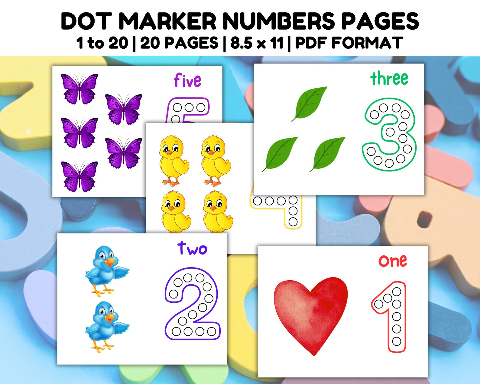 Do a Dot Numbers, Tracing Worksheets, Dot Marker, Counting Practice ...