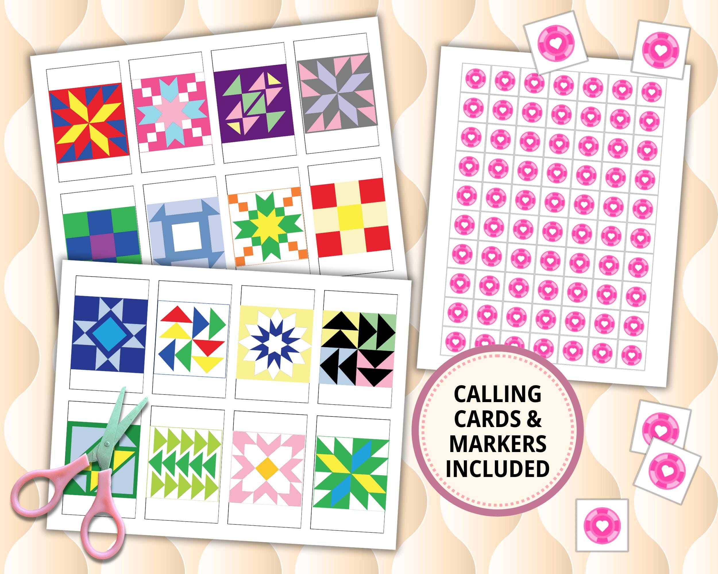 Quilt Block Bingo, Quilting Bingo, Quilting Party Games, Bingo Cards ...