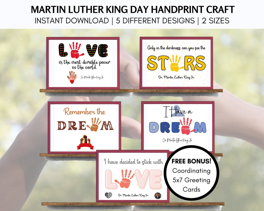 Martin Luther King Day Handprint Craft, MLK Day Handprint Art ...