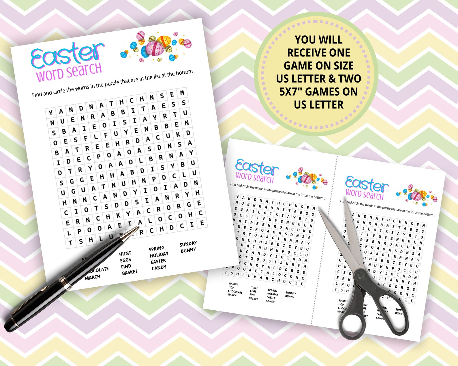 Easter Word Search, Easter Word Game, Easter Game, Family Game Night ...