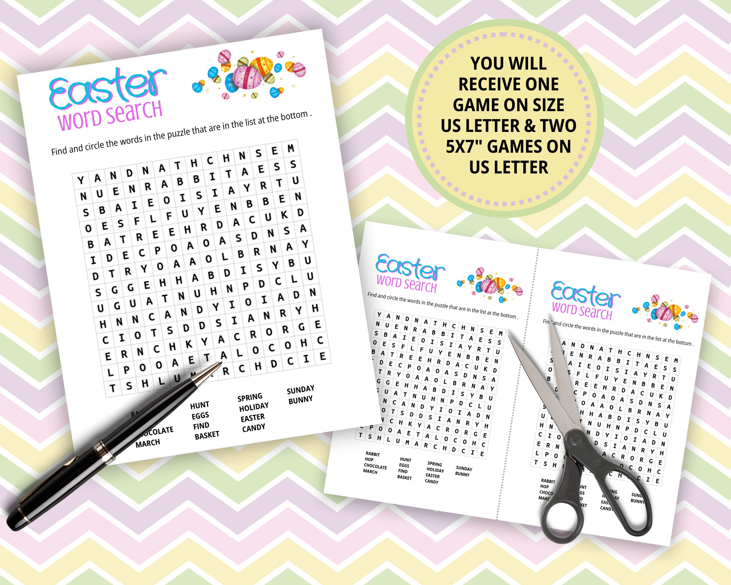 Easter Word Search, Easter Word Game, Easter Game, Family Game Night ...
