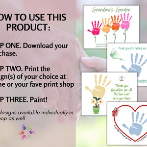 Grandma Handprint Craft Bundle, Mothers Day Handprint Art, Handprint ...