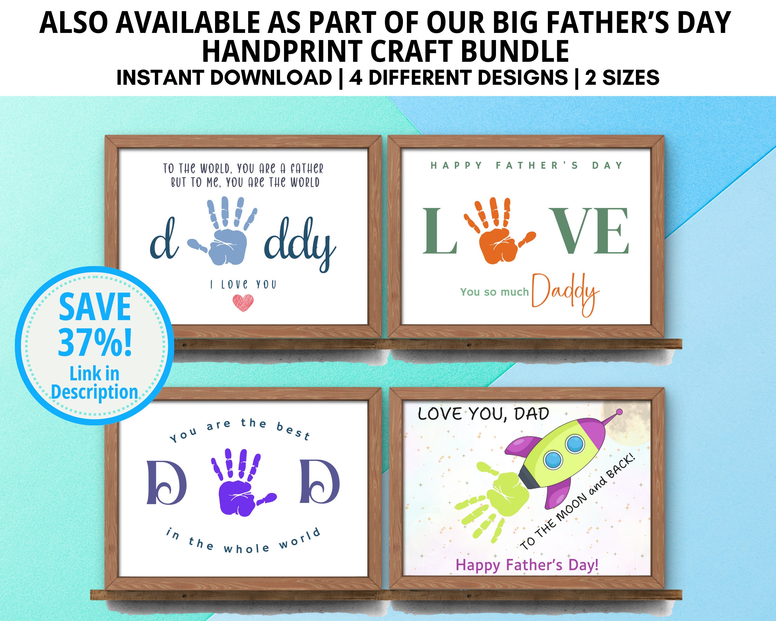 Father's Day Handprint Crafts, Fathers Day Handprint Art, Handprint ...