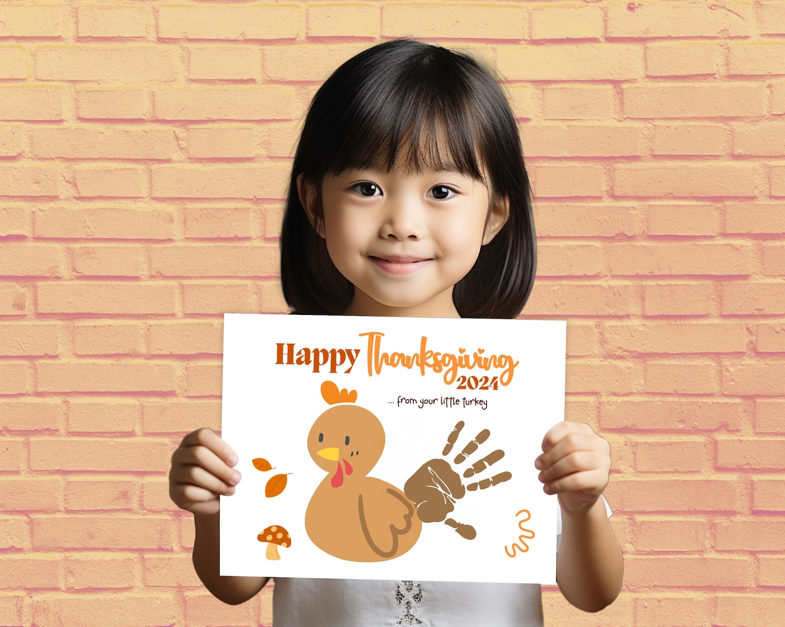Thanksgiving Handprint Craft, My Little Turkey Handprint, Fall ...