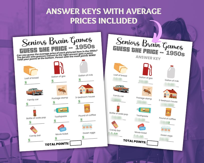 Guess the Price Game, Seniors Brain Games, Dementia Activities ...