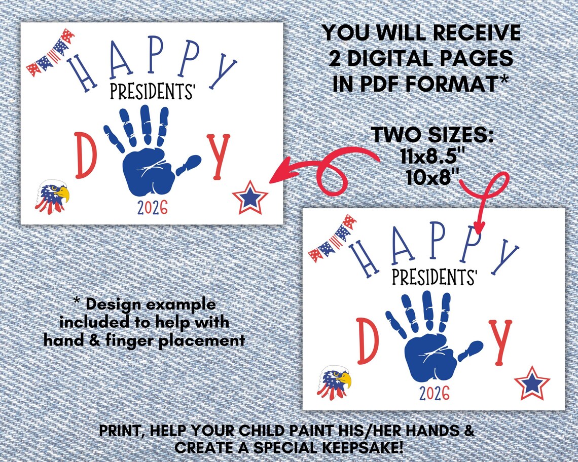 Presidents Day Handprint Craft, Happy Presidents Day, Patriotic ...
