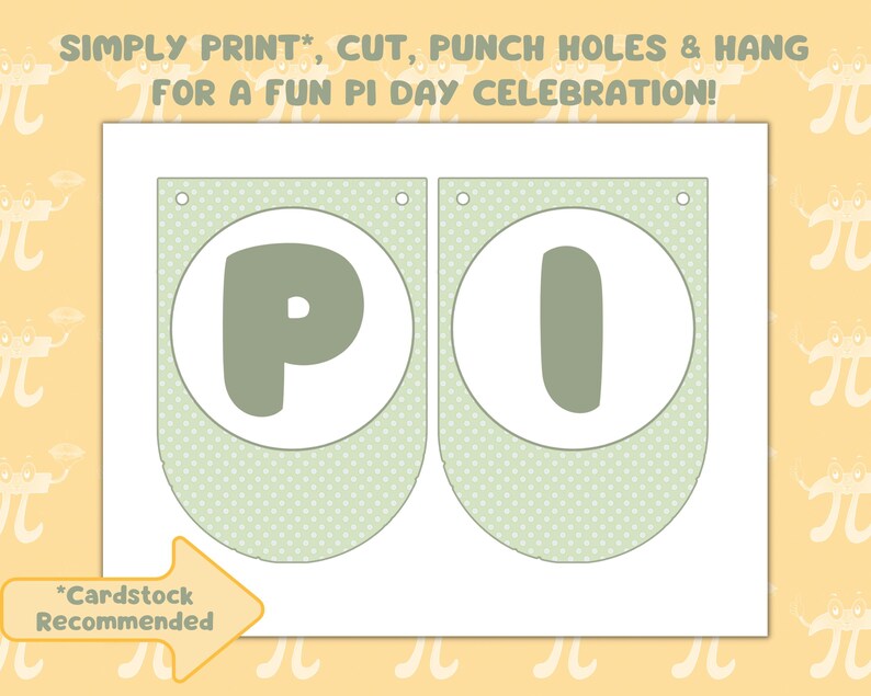 Printable Math Banner, Classroom Activities, Pi Day Banner, ABC Banner ...