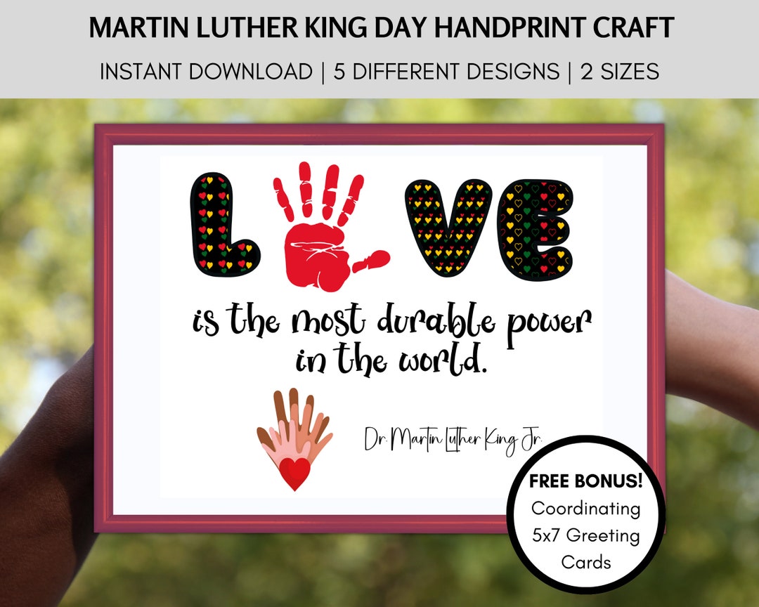 Martin Luther King Day Handprint Craft, MLK Day Handprint Art ...