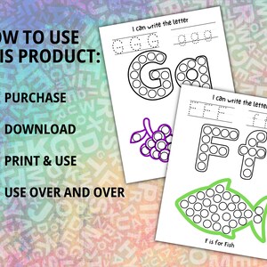 Alphabet Preschool Tracing Worksheets, Dot Marker, Alphabet Letters ...