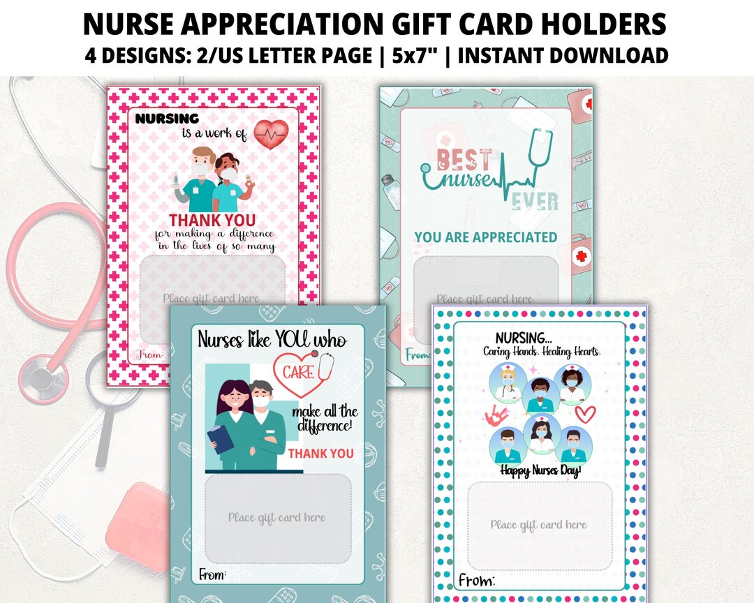 Nurse Appreciation Gift Card Holder, Gift Card Holder for Nurses, Thank ...