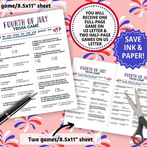 4th of July Trivia Game, Fourth of July Games, Group Games, Patriotic ...