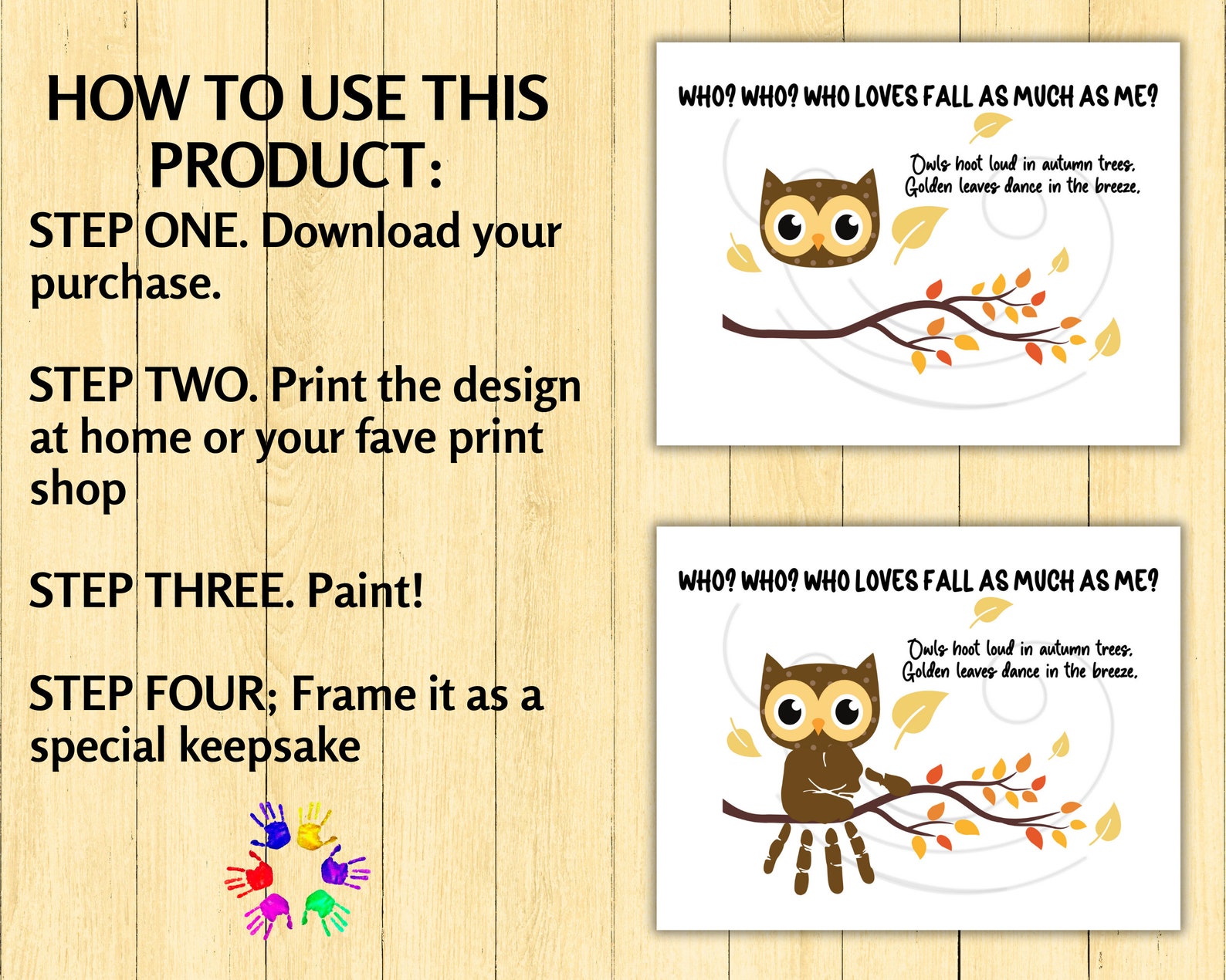 Owl Handprint Craft, Fall Handprint Craft, Fall Handprint Art ...